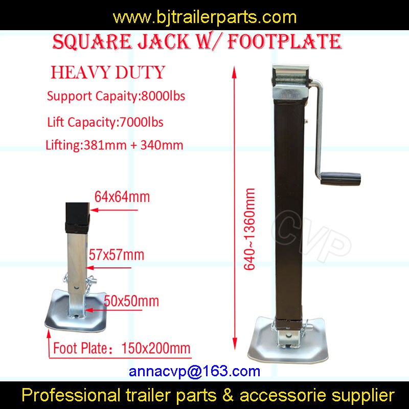 SQUARE DIRECT WELD JACK WITH FOOTPLATE HEAVY DUTY ... – Vicedeal