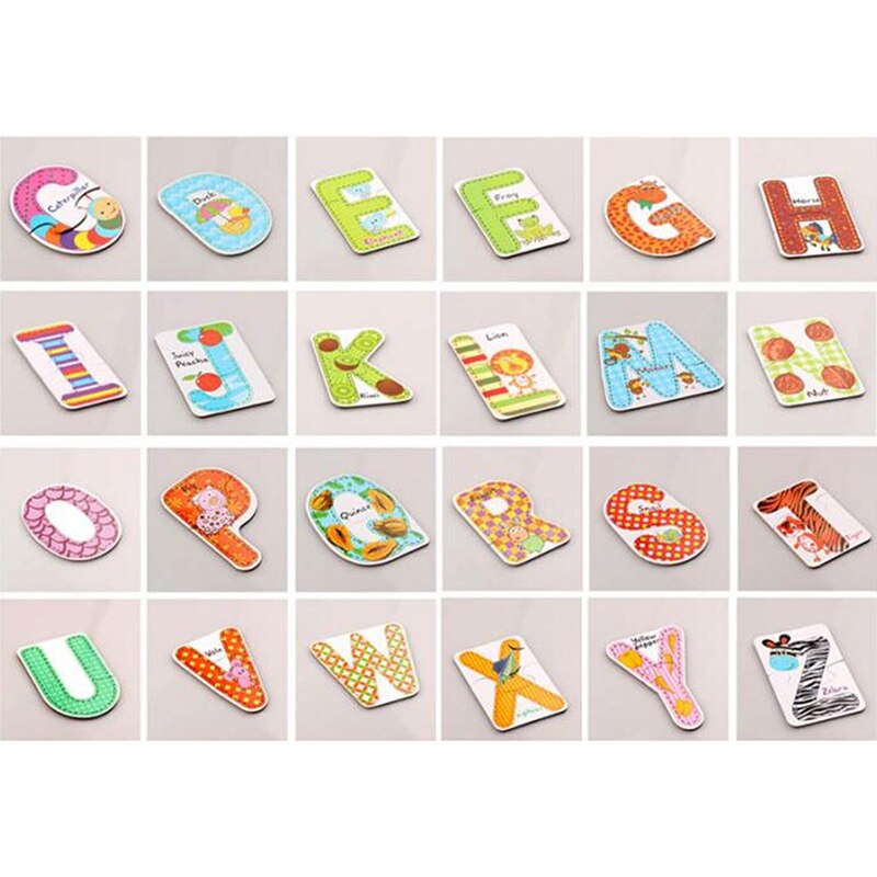 A To Z Letters 26PCS Alphabet Paper Card Cognitive... – Grandado