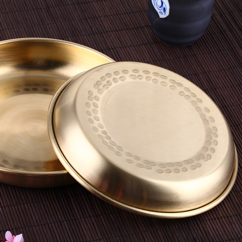 Plate thickened copper plate dinner plate fruit pl... – Vicedeal