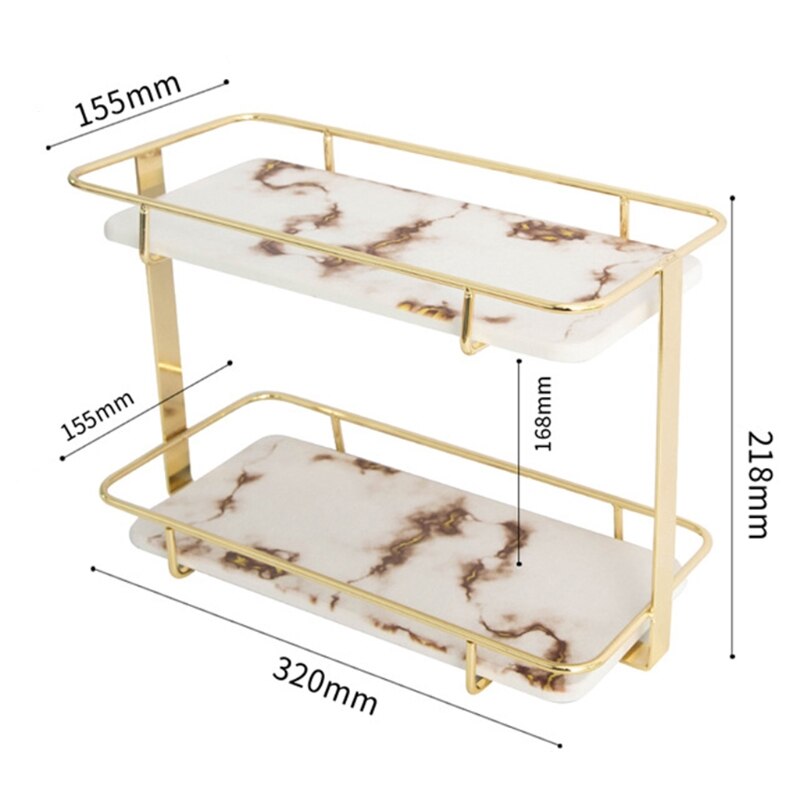 2 Layers Desktop Storage Rack Multifunction Shelf ... – Grandado