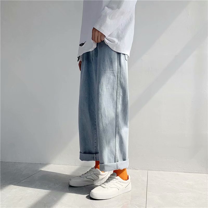 BXyichen Light Colored Jeans Loose Straight Summer... – Grandado