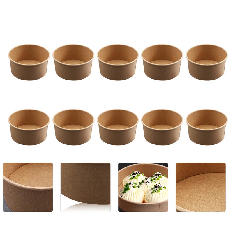 30Pcs Round Disposable Food Container Thicken Kraf... – Grandado