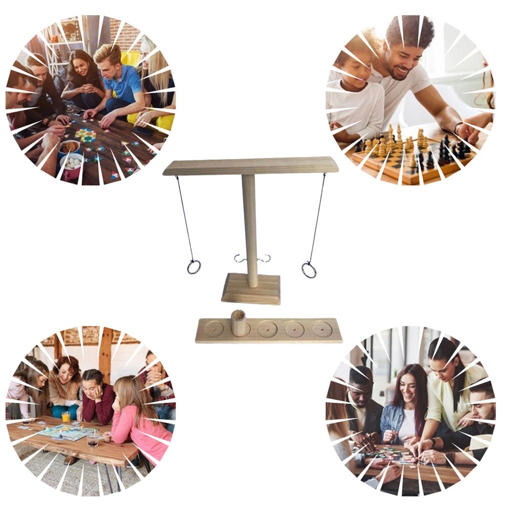 Ring Toss Game Handheld Board Games With Shot Ladd... – Grandado