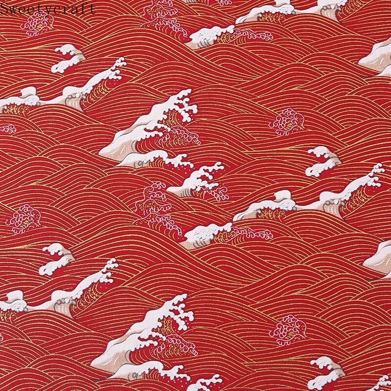 150x100cm Poplin ripple Prints bronzing Cotton Fab... – Grandado