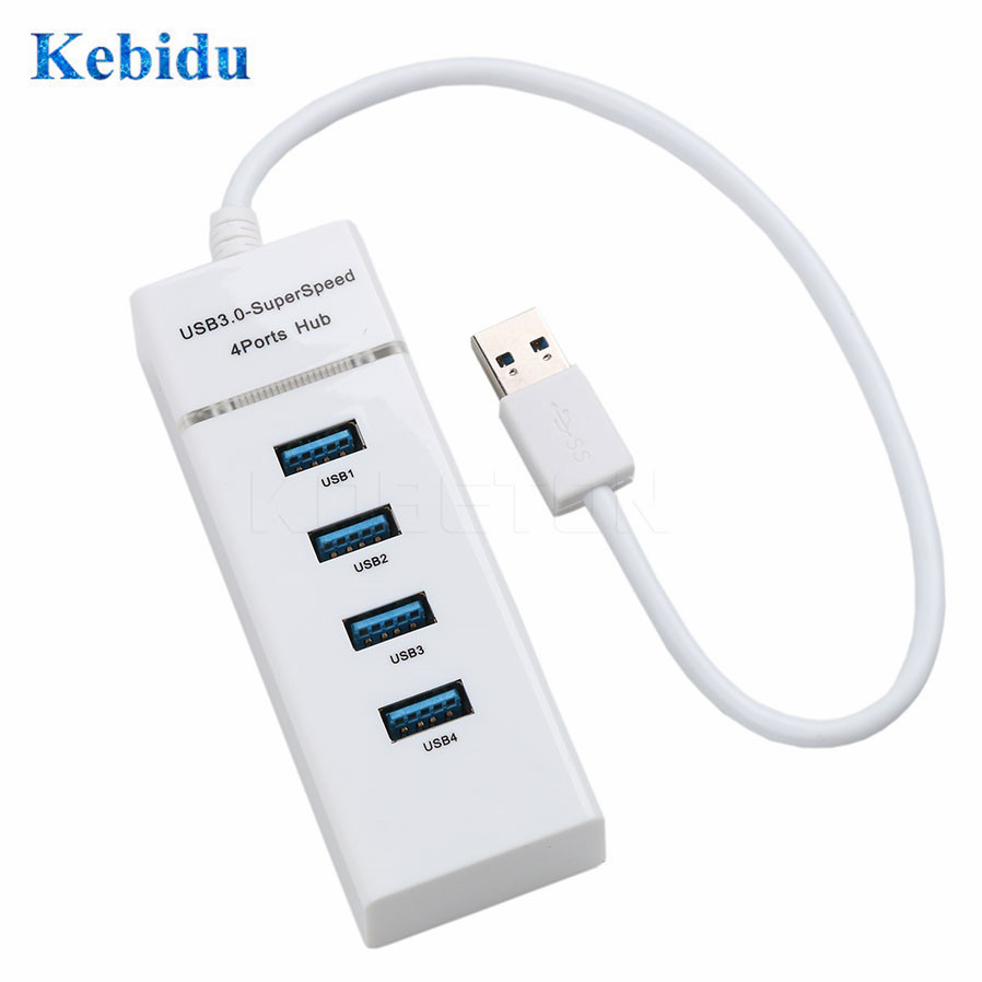 Kebidu 4 port usb 3.0 hub 4 porte usb stik opladni... – Vicedeal