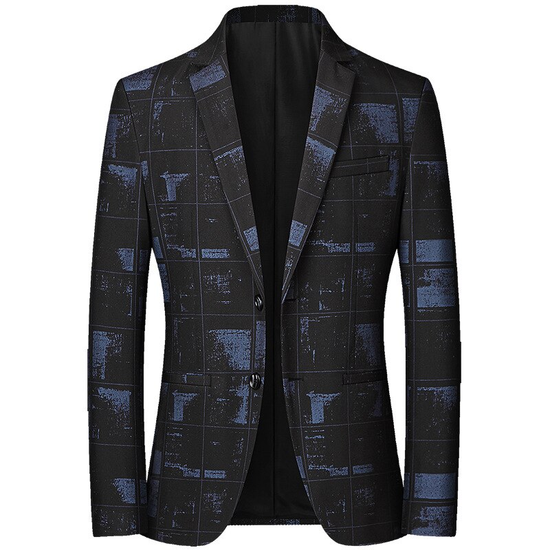 2022 Men's Blazer Male Suit Jacket Printing sl... – Grandado