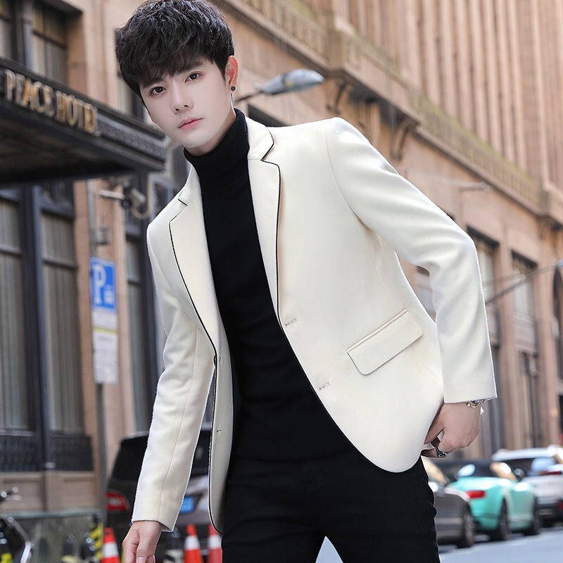 Men Suit Top Korean Suit Mens Slim Fit Blazer Busi... – Grandado