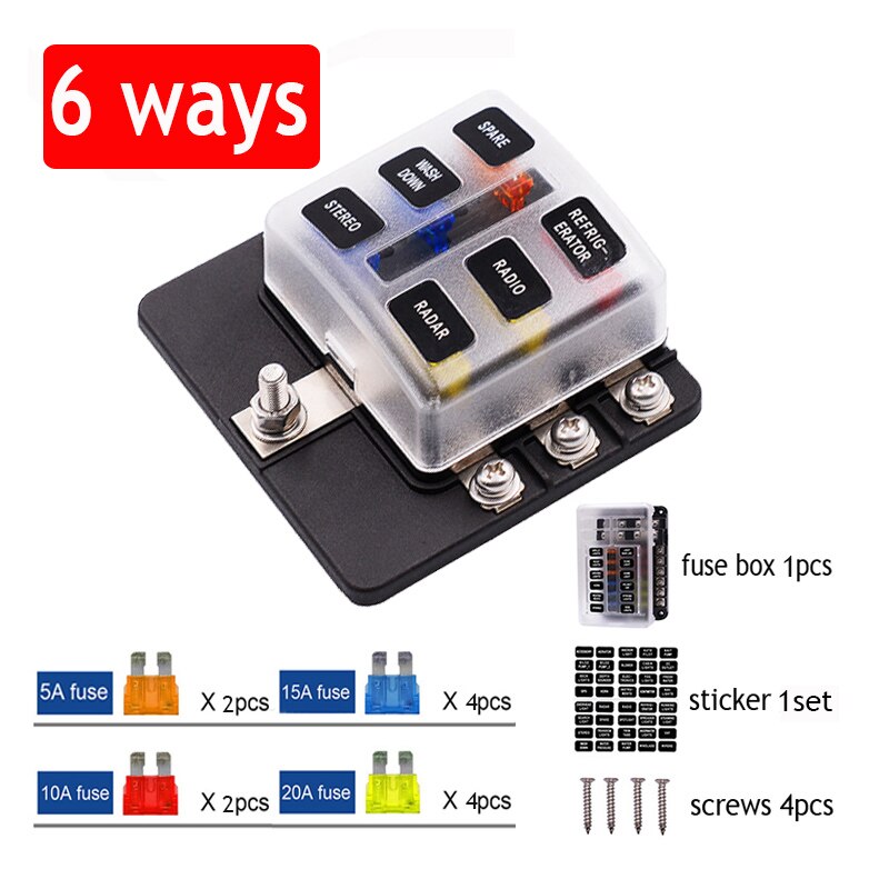 12 Manieren 6 Manieren Blade Fuse Box Holder Gewij... – Grandado