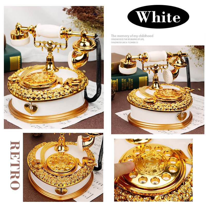 2in1 Vintage Dial Telephone Music Box Mini Storage... – Grandado