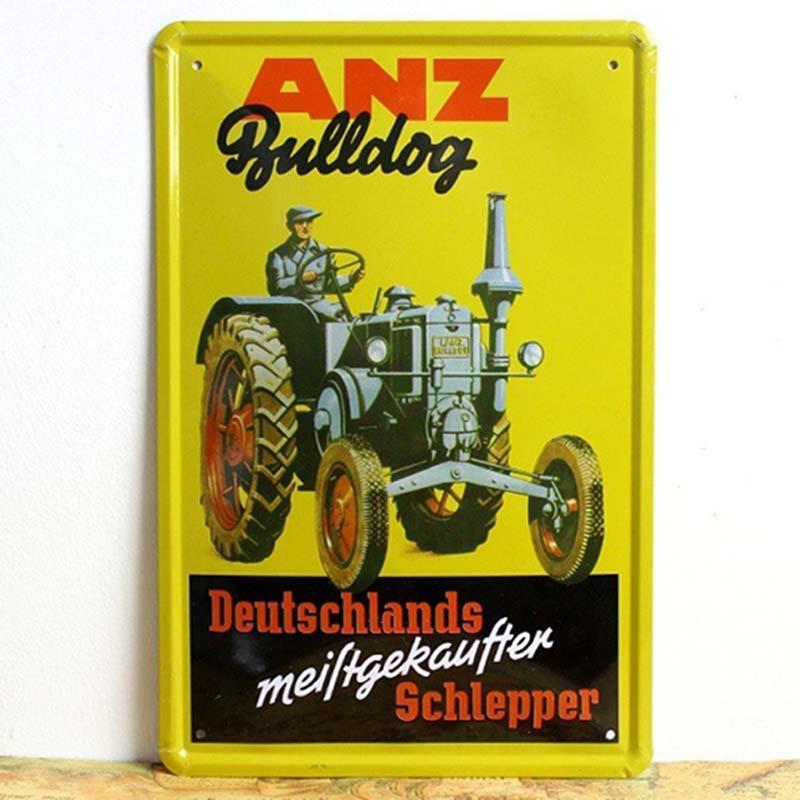 LANZ Tractor Vintage Metalen Verf Tin Borden Gedra... – Grandado