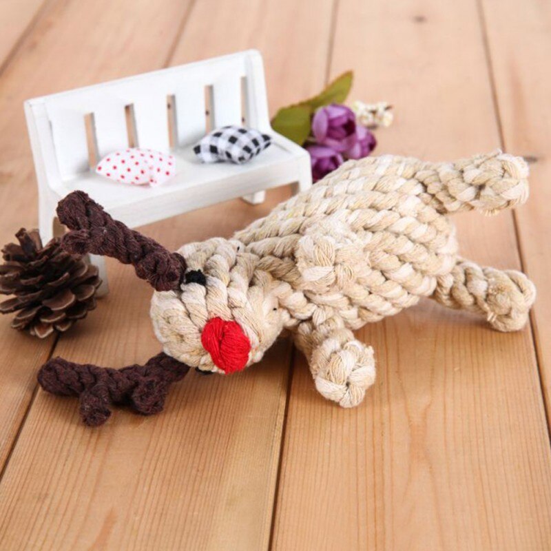 Sika Herten Geweven Touw Kat Chew Speelgoed Voor H... – Vicedeal