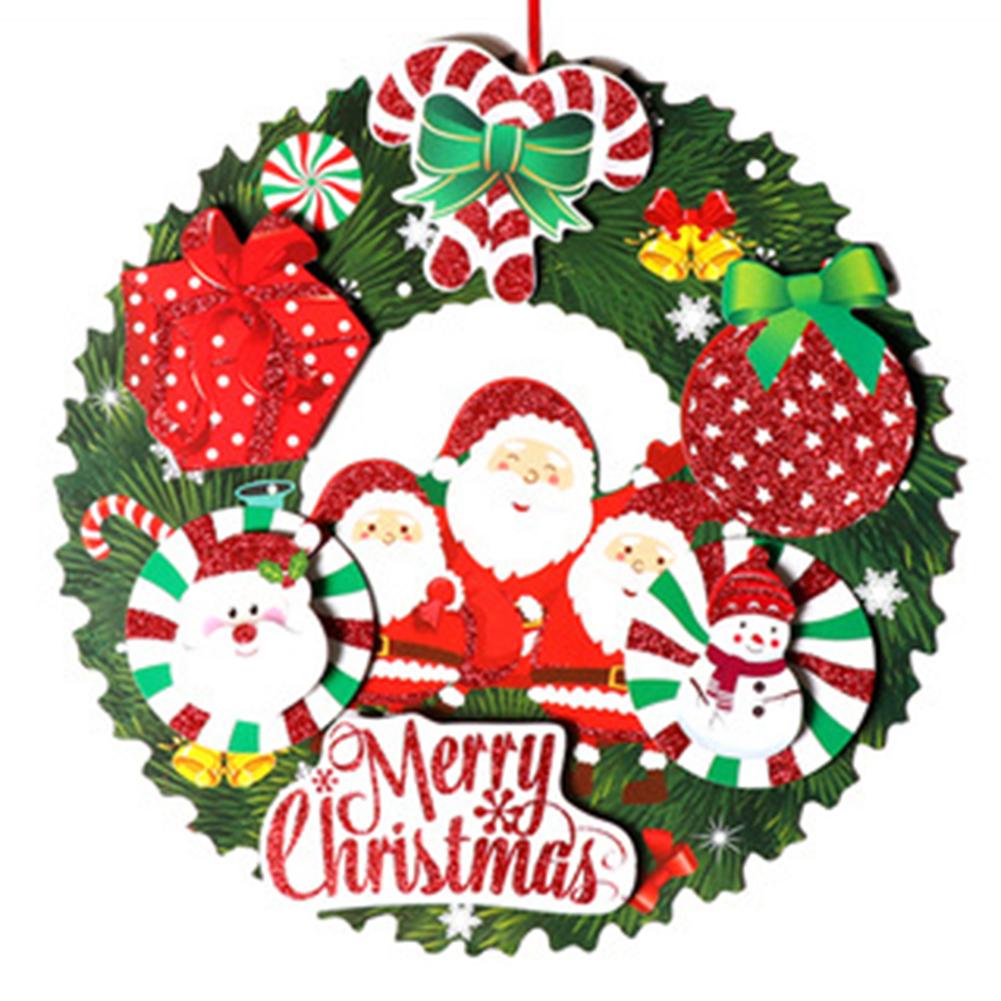 Christmas Wreath Door Hanging Decorations Double-s... – Vicedeal