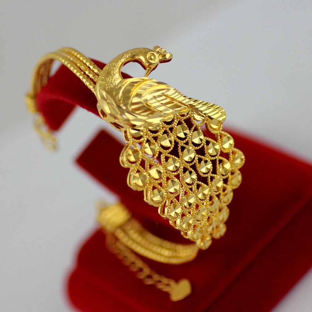 Pauw Filigraan Manchet Bangle Geel Goud Gevuld Wom... – Grandado