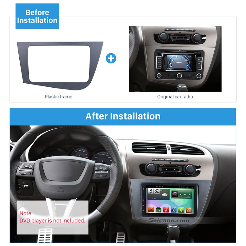 Seicane Frame 2DIN Auto Stereo Radio voor 2005 Sea... – Vicedeal