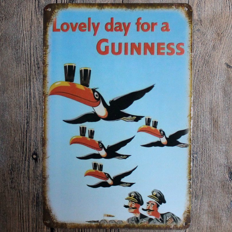 Lovely day for a Guinness Metal Painting Retro Sig... – Grandado