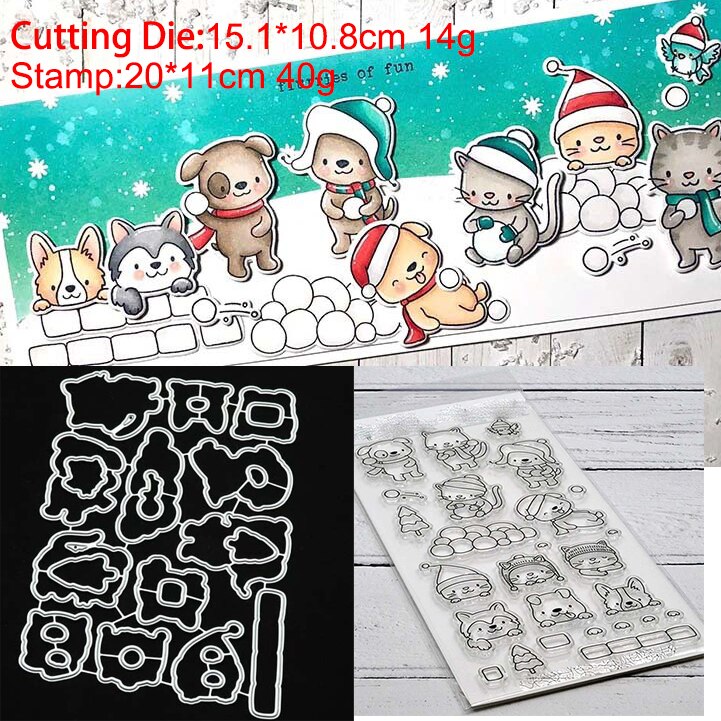 Reunion Winter Animal Snowball Party Metal Cutting... – Grandado