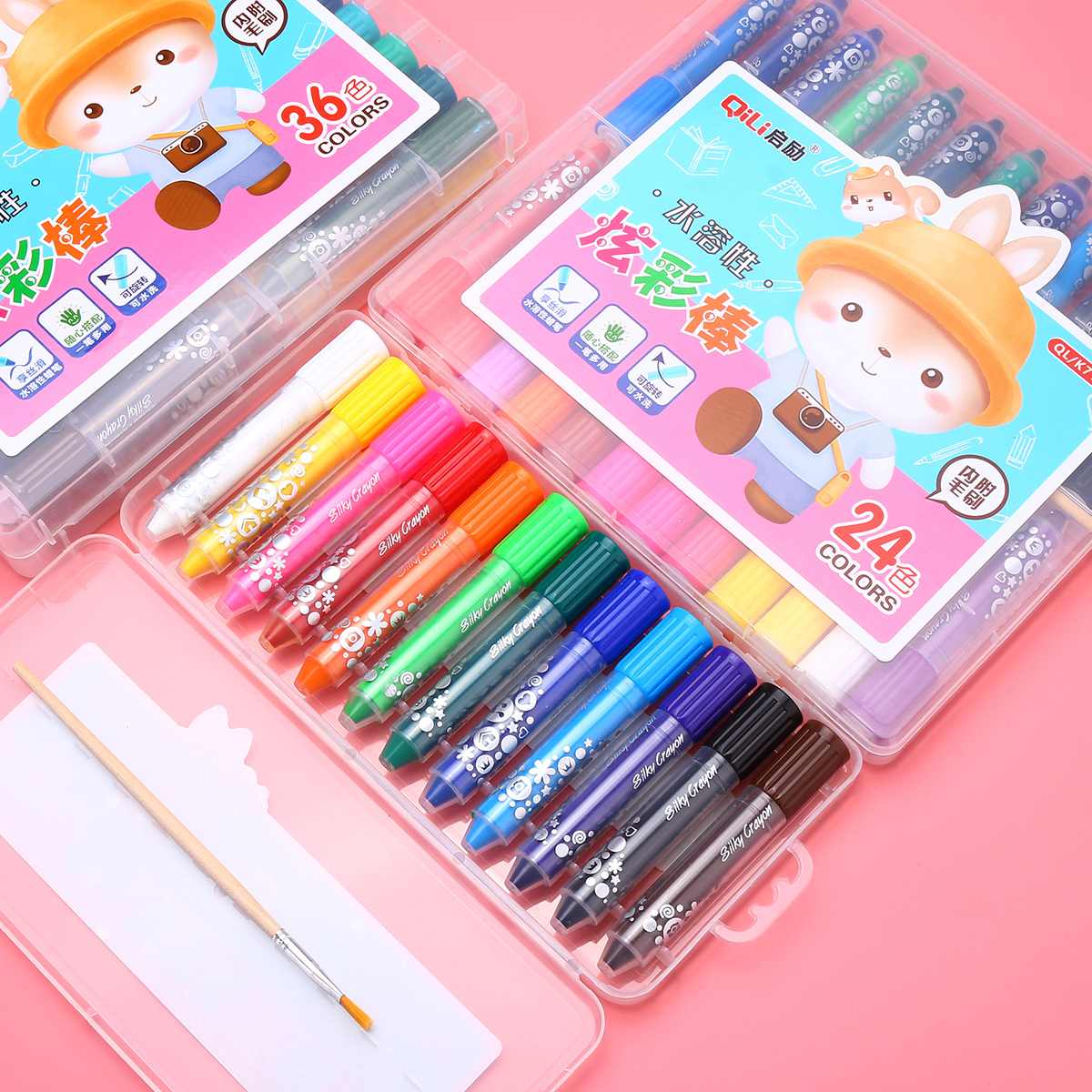 12/24/36Colors Oil Pastels Water Soluble Wax Crayo... – Grandado