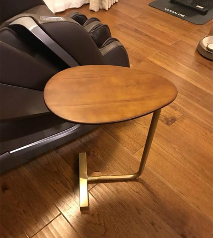 oval small side table Mobile solid wood sofa corne... – Vicedeal
