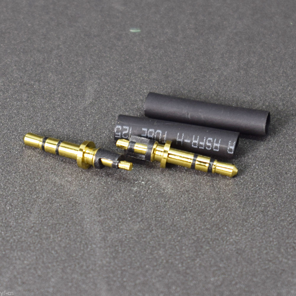 2pcs Gold Plated 2.5mm 3-Pole Stereo Male Solderin... – Grandado