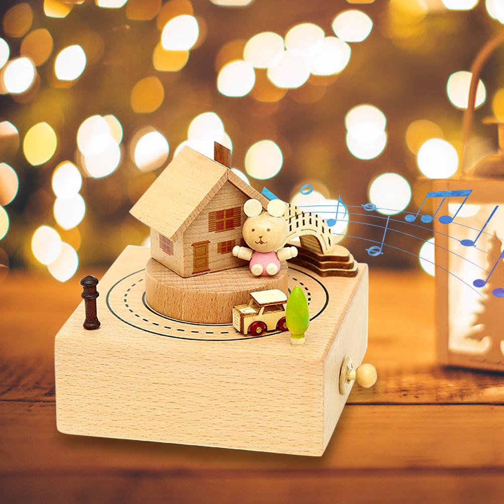 Rotating Wooden Music Box Handmade Innovative Deli... – Grandado