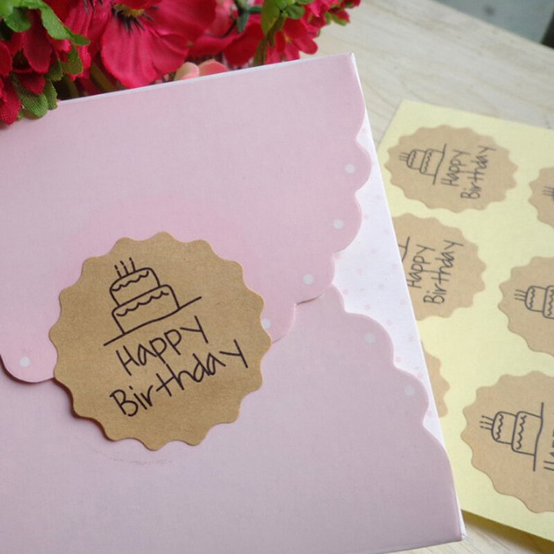 120pcs round label stickers happy birthday happy b... – Grandado