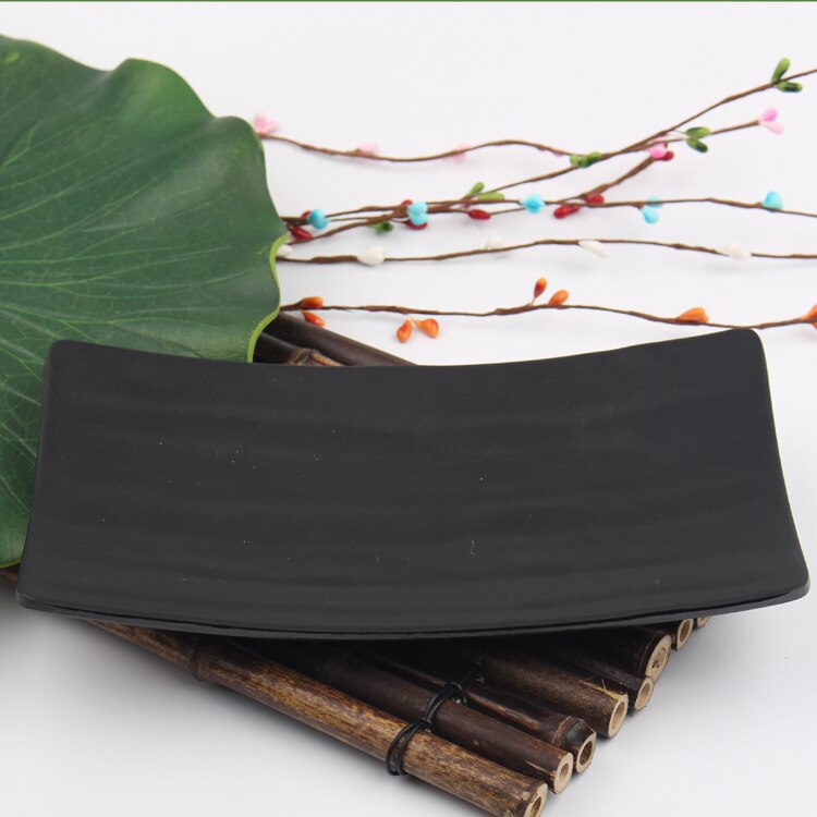 Plato Rectangular de porcelana negra para Sushi, p... – Grandado