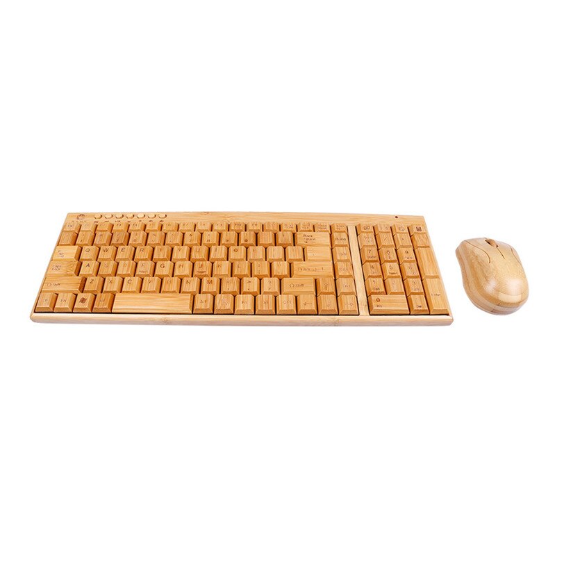 CARPRIE Handcrafted Bamboo Wooden Wireless Keyboar... – Vicedeal