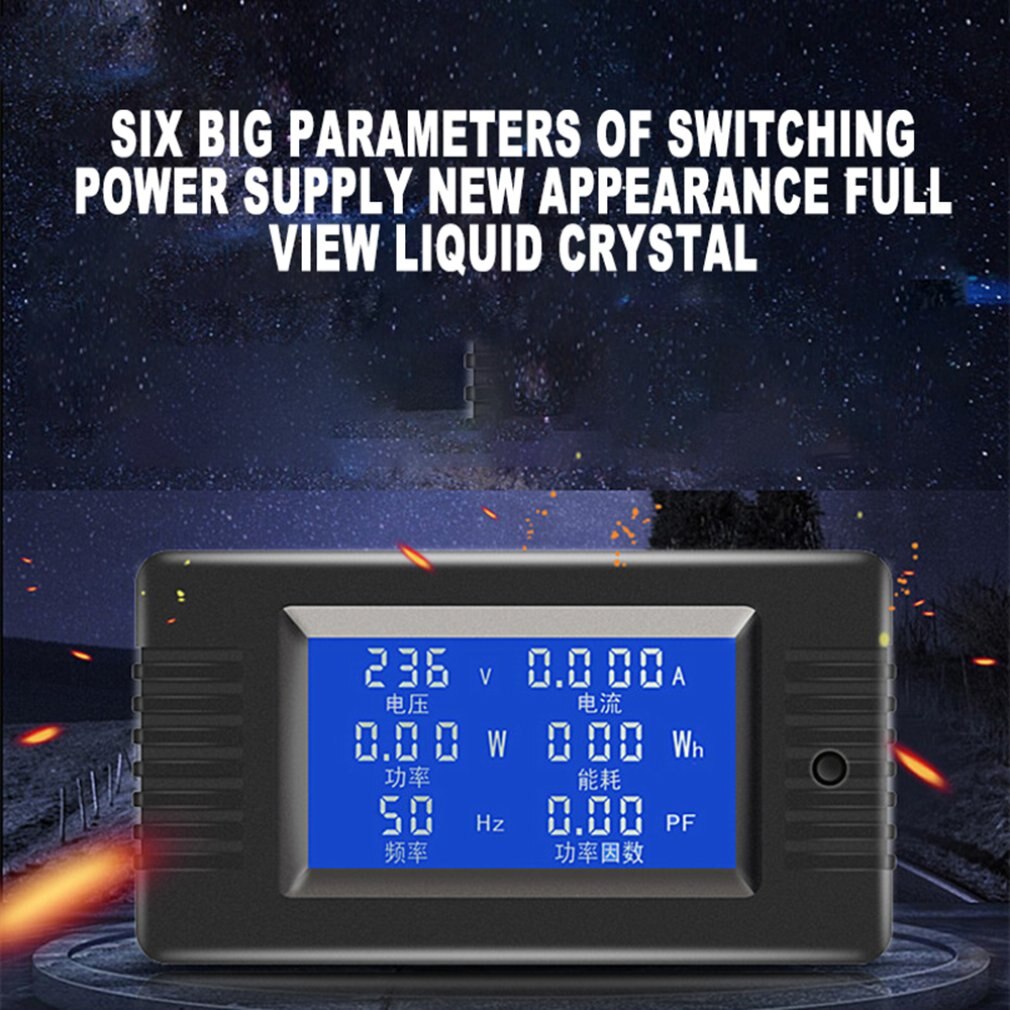 Ac digital display power monitor voltmeter ammeter... – Grandado