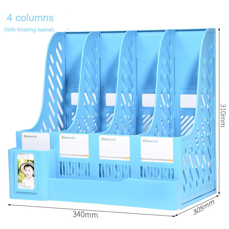4 Column File Rack Frame Book Stand Bookshelf File Grandado