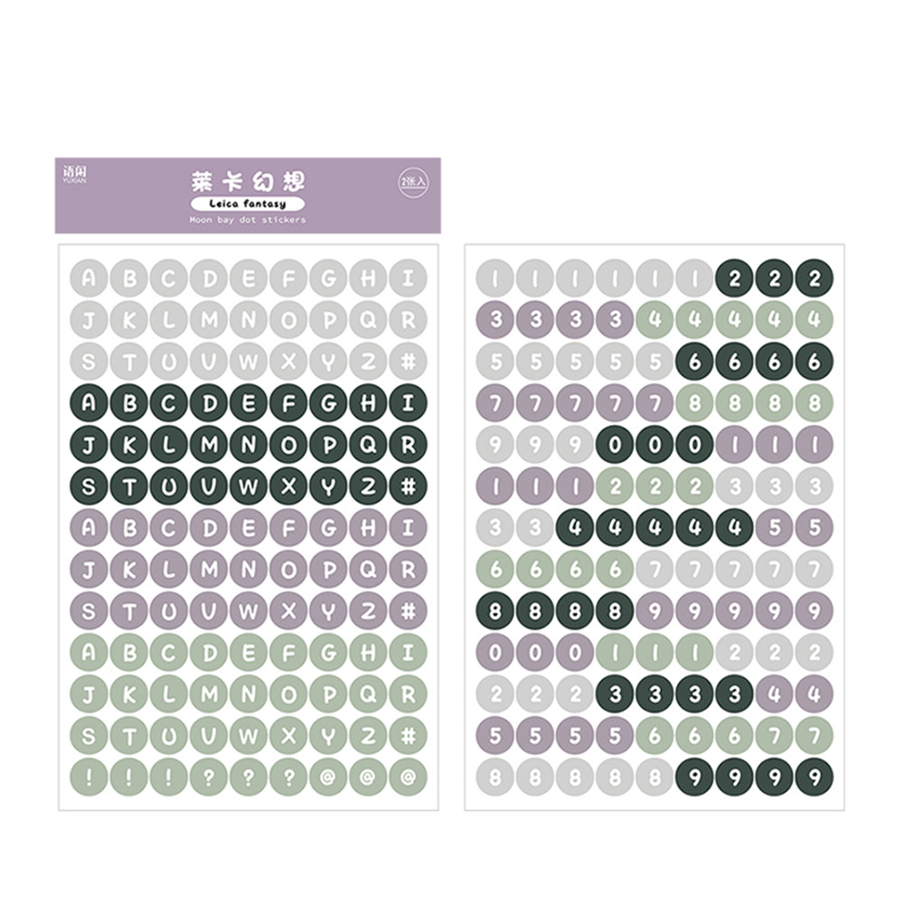 4 Sheets Colorful Numbers Letter Alphabet Sticker ... – Grandado