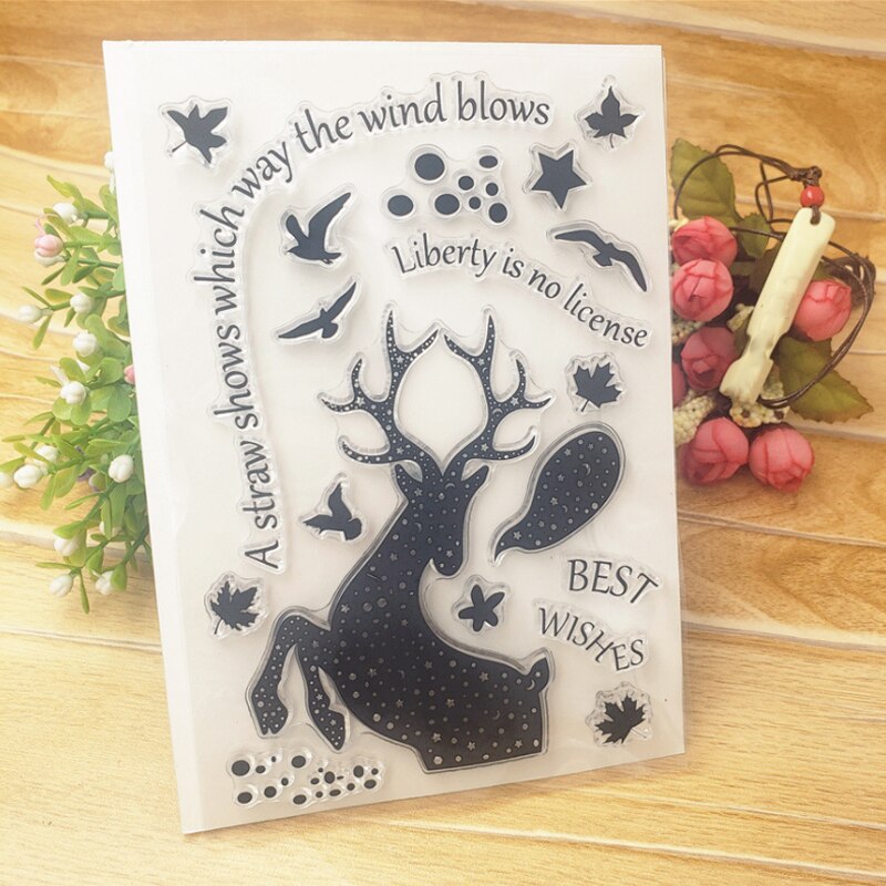 Silhouette Deer Transparent Clear Silicone Stamp S... – Grandado
