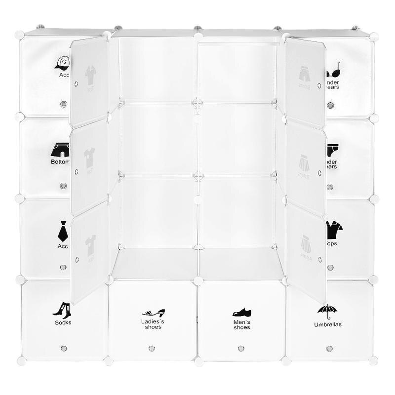 147*37*147cm Plastic Wardrobes Clothes Closet Cabi... – Grandado