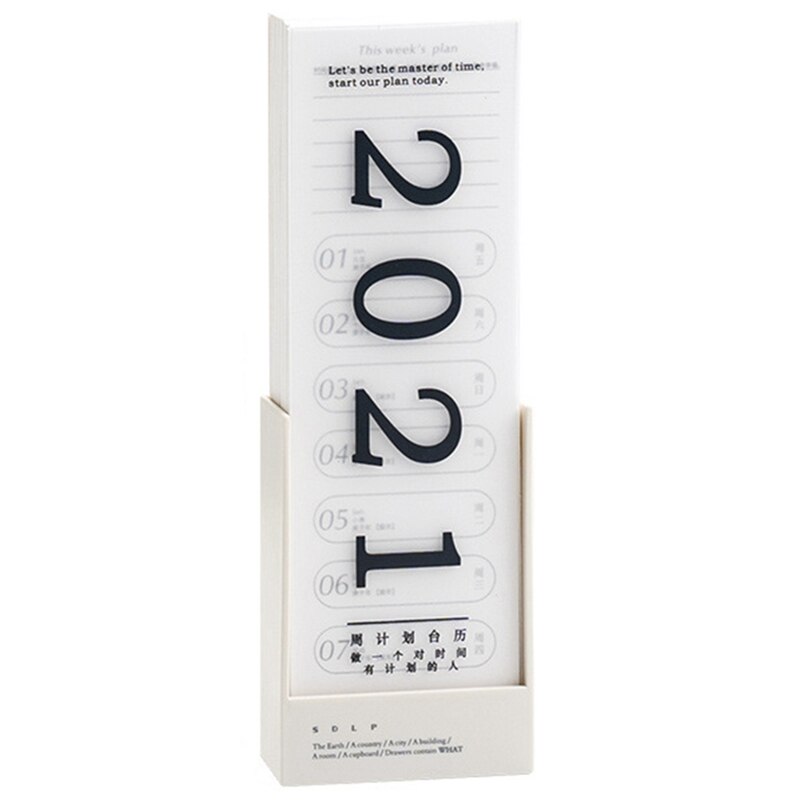 Weekly Planning Desk Calendar Daily Clock-in Notep... – Grandado