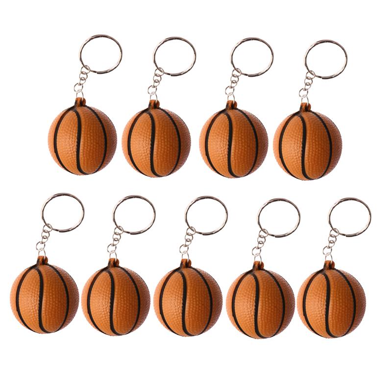 9pcs Cute Keyring PU Foam Keychain Basketball Pend... – Grandado
