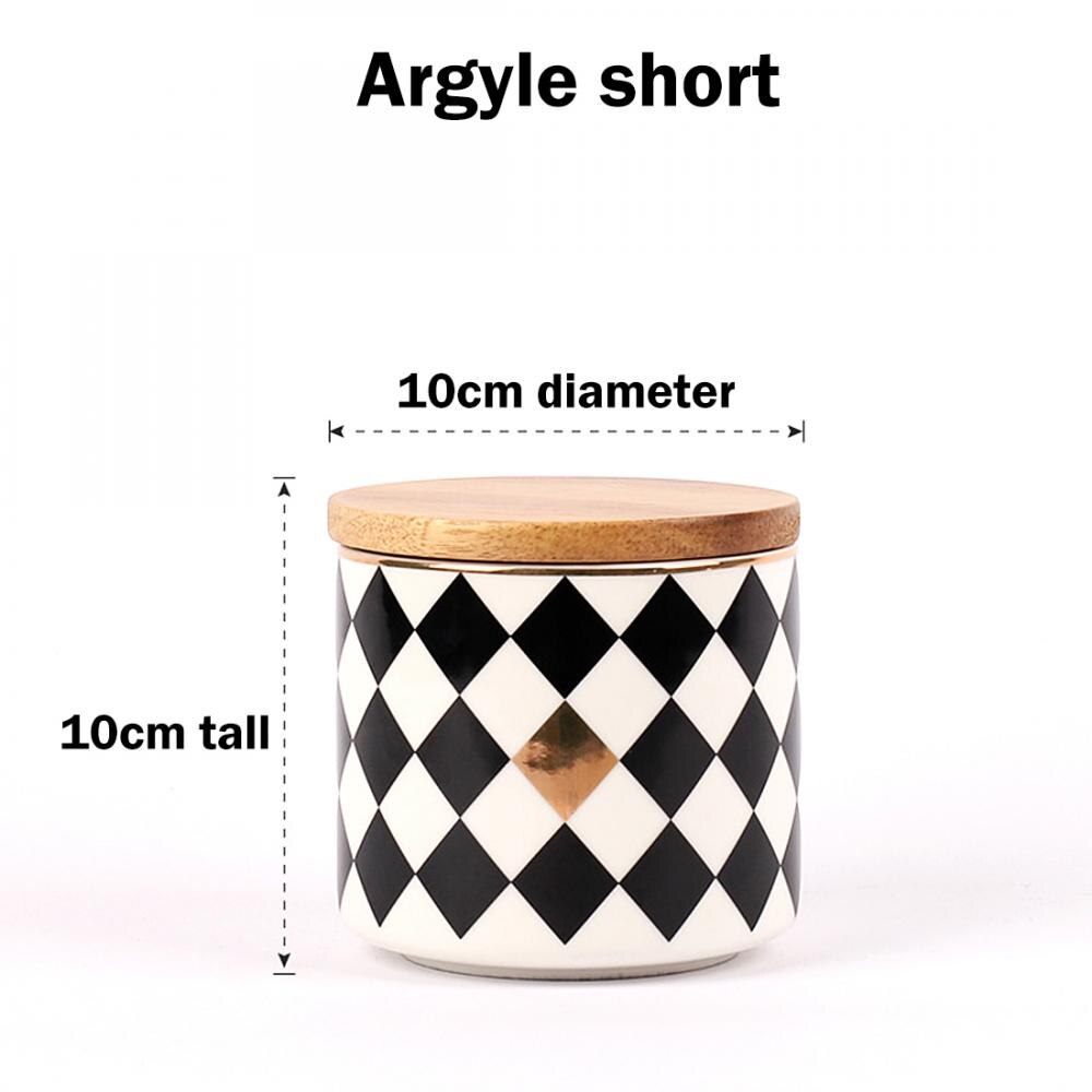 Ceramics Storage Bottles Jar Marble Pattern Cerami... – Vicedeal