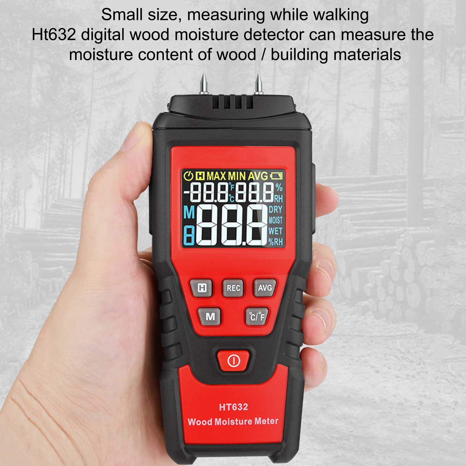 Twee Pins Digital Hout Vochtmeter Analyzer Papier ... – Vicedeal