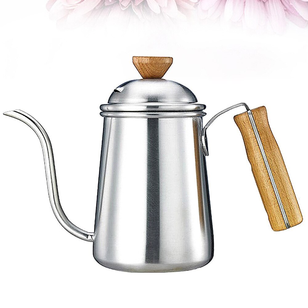 Stainless Steel Coffee Kettle Wooden Handle Coffee... – Vicedeal