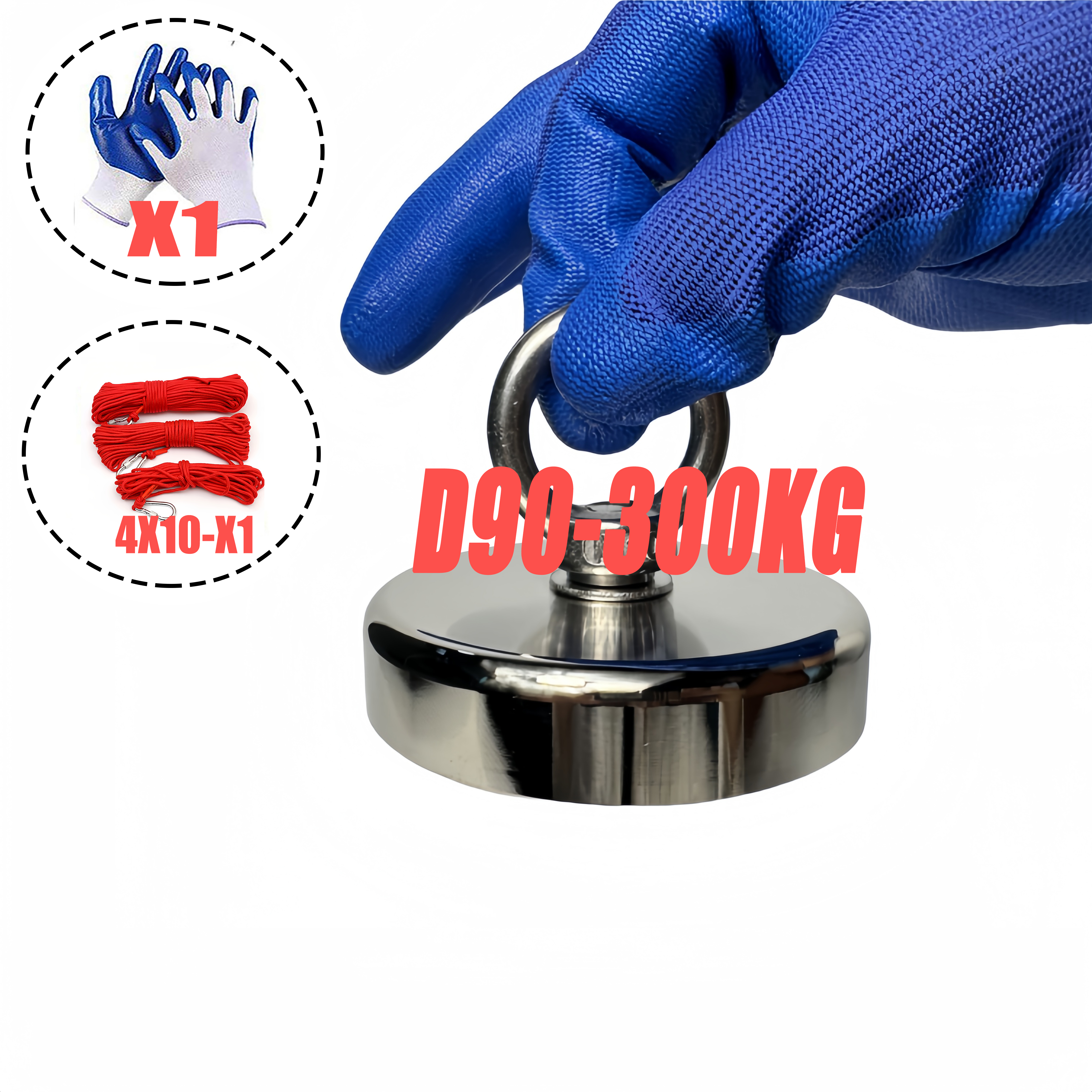 Super Strong Neodymium Fishing Magnet Max 400kg, W... – Grandado