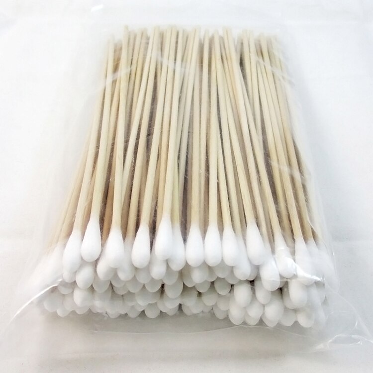 100Pcs Wood Handle Stick Cotton Swabs Buds Lab Cle... – Grandado