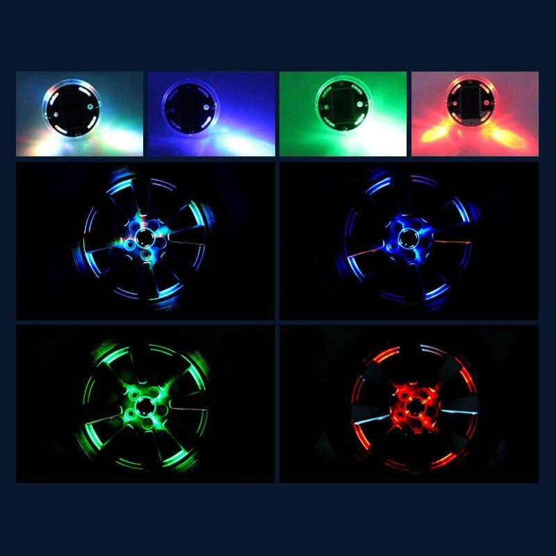 For Car LED solar wheel hub light dazzle color whe... – Vicedeal