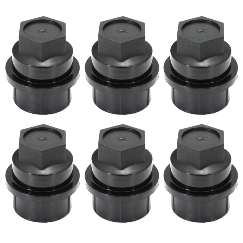 Uds negro tuerca de rueda cubierta M27-2.0 hexagon... – Grandado