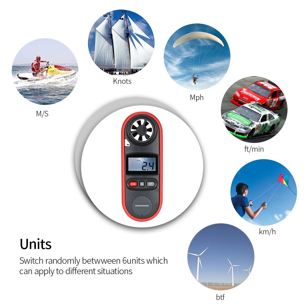 Digital Anemometer Mini Thermometer Handheld Anemo... – Vicedeal