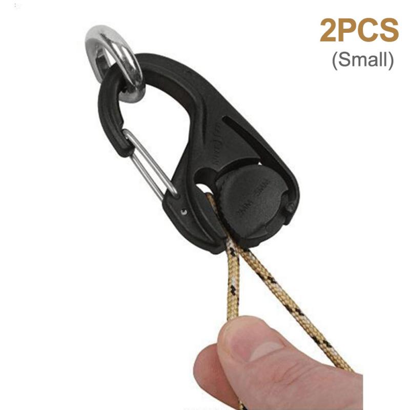 2 Pcs Portable Camping Tent Lock 9-shaped Cord Rop... – Grandado
