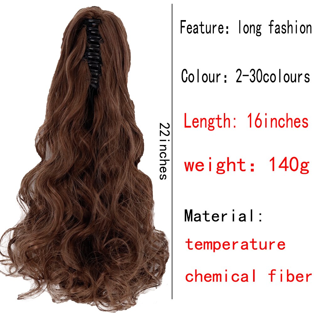16inches Synthetic Ladies Claw Clip Hair Wavey Ext... – Grandado