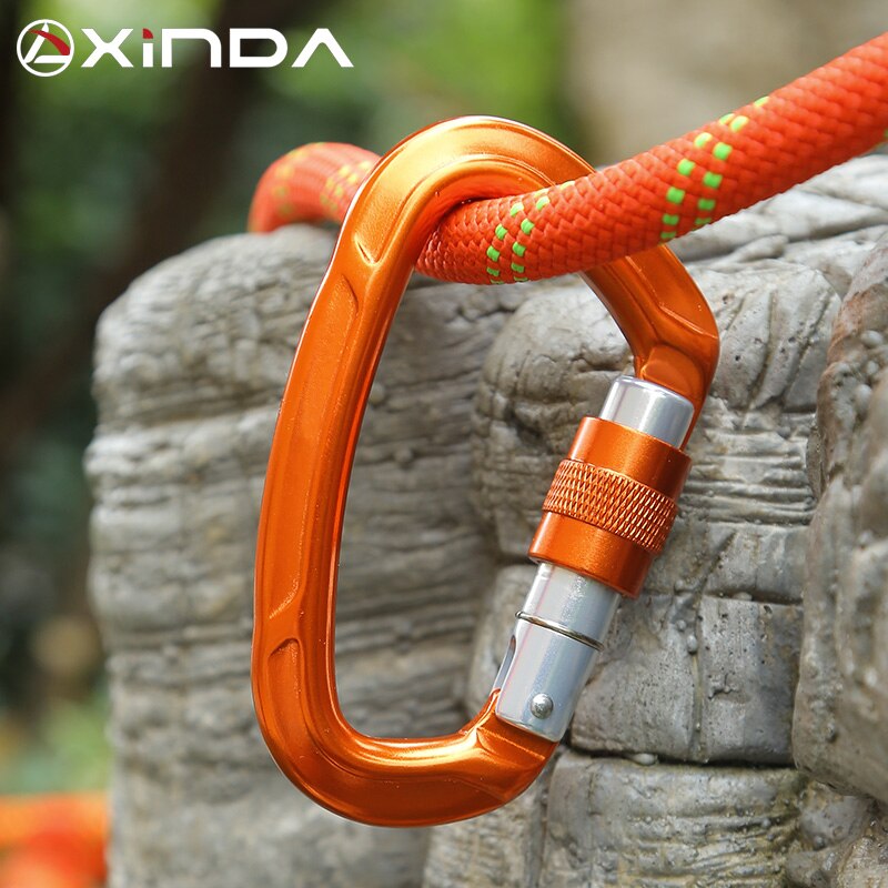 XINDA 2-40PCS Rock Climbing Carabiner 25KN Lock D-... – Grandado