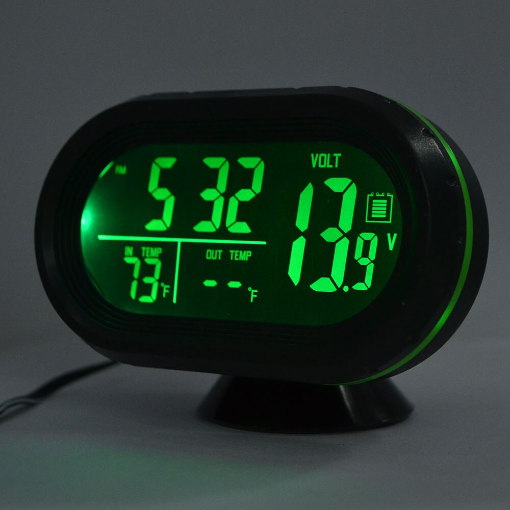 Kebidumei Car Clock Thermometer DC 12V-24V LED Lig... – Grandado