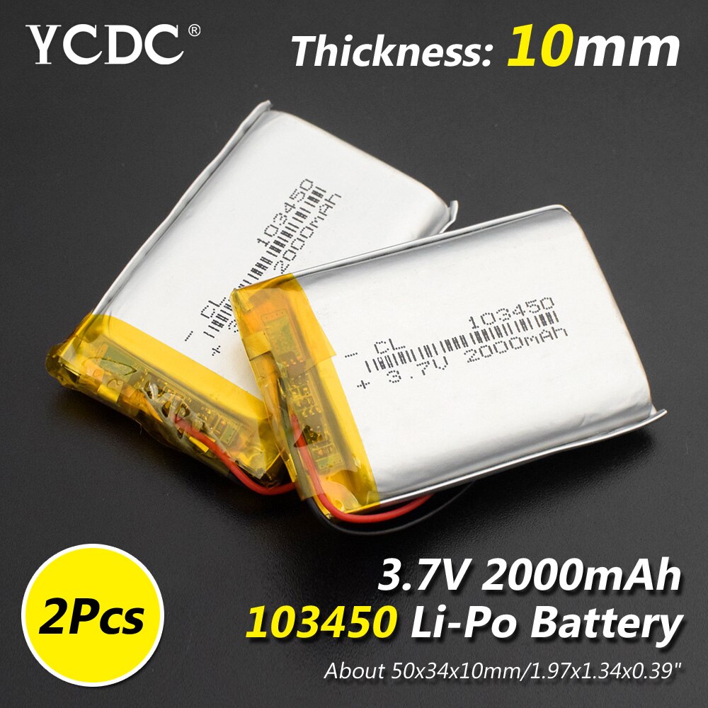 Tamaño 103450 3,7 v 2000mAh li-ion celdas Lipo lit... – Grandado