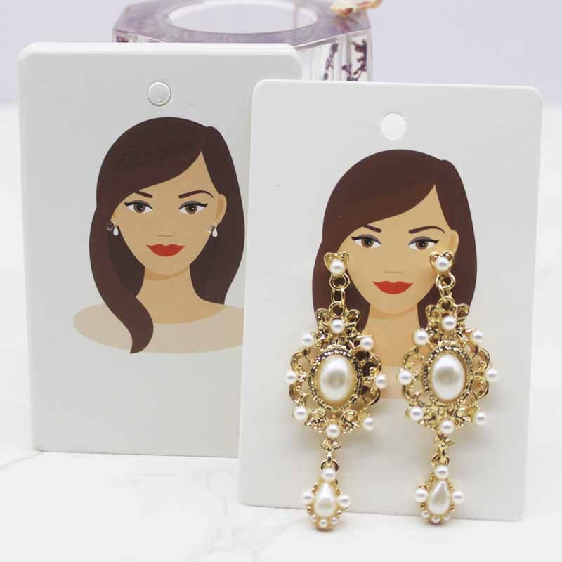 6*9cm 50pc beauty head jewelry package card paper ... – Grandado