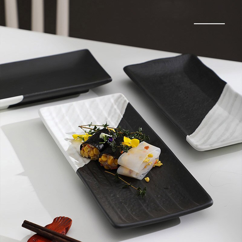 FANCITY Nordic Rectangular Plate Long Plate Cerami... – Grandado