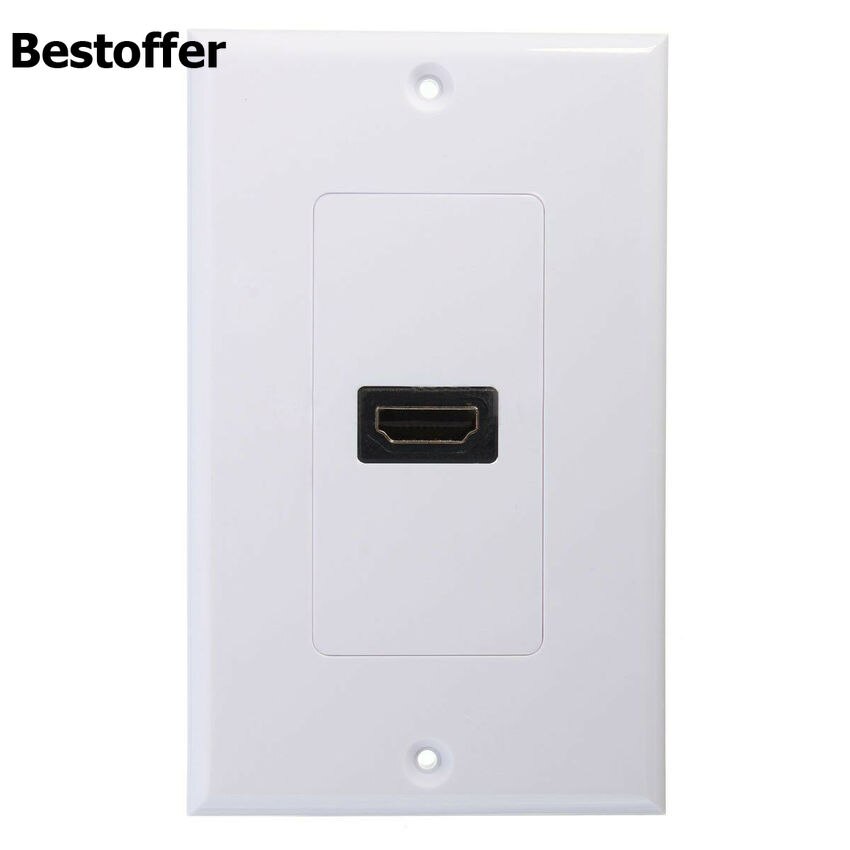 1-Port HDMI Wall Face Plate Panel Cover Outlet Ext... – Vicedeal
